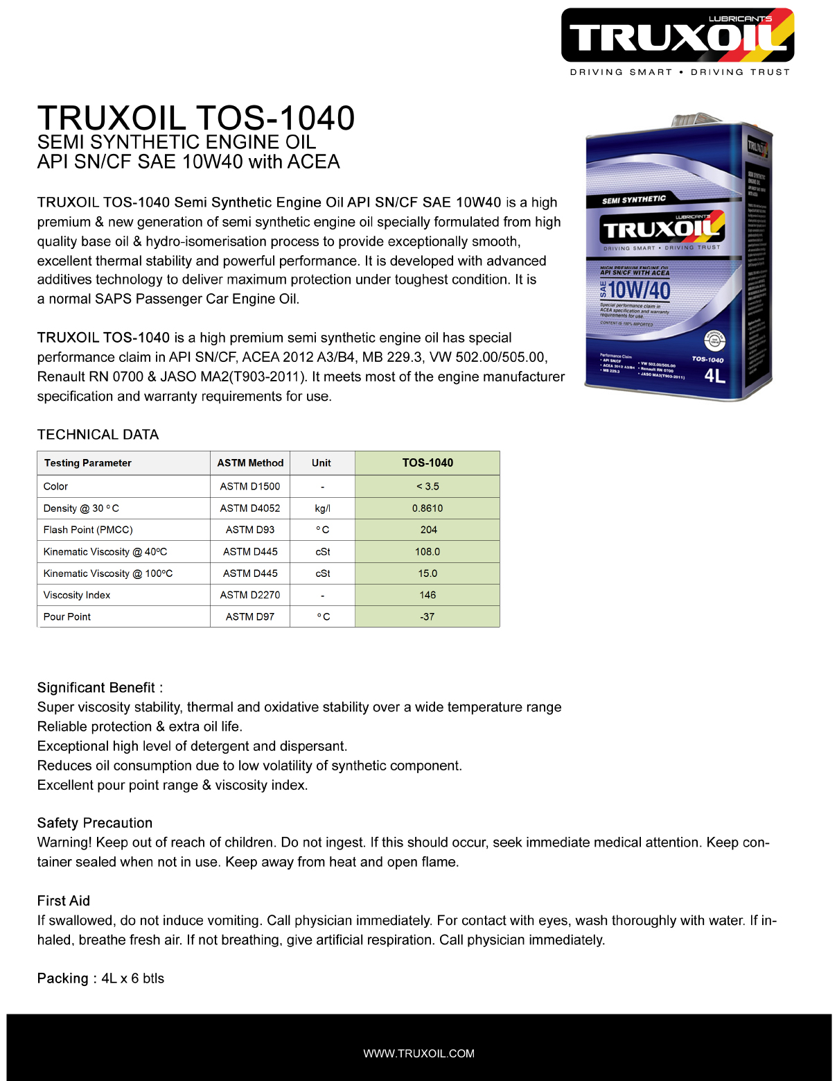 Truxoil | Automotive Lubricant | Malaysia